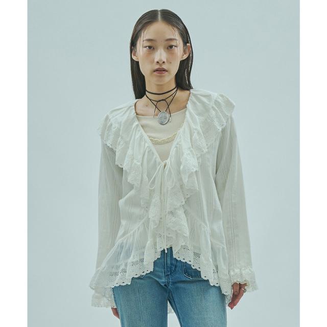 ローズバッド（ROSE BUD）/mag．by c/FRILL COLLAR BLOUSE