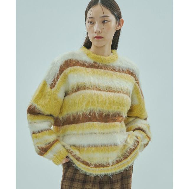 ローズバッド（ROSE BUD）/STRIPE KNIT TOP