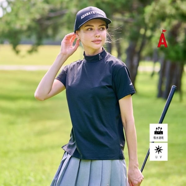 アダバットストリーム（ADABAT STREAM）/UVカット吸水速乾 ドライタッチモックネックT