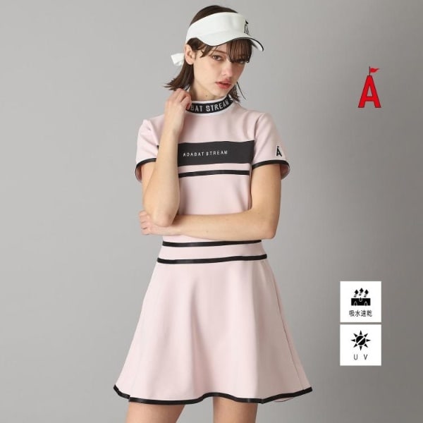 アダバットストリーム（ADABAT STREAM）/UVカット吸水速乾 クールタッチロゴラインワンピース