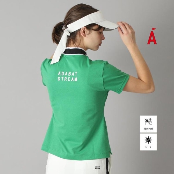 アダバットストリーム（ADABAT STREAM）/UVカット接触冷感 クールタッチストレッチモックネックT