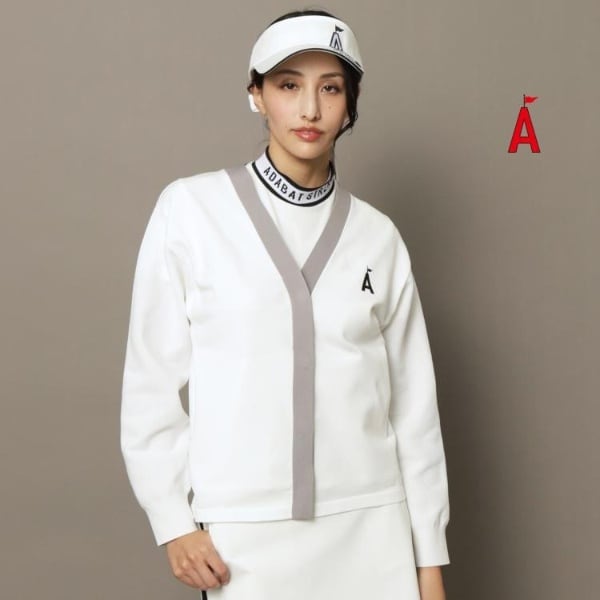 アダバットストリーム（ADABAT STREAM）/イージーケア Vネック カーディガン