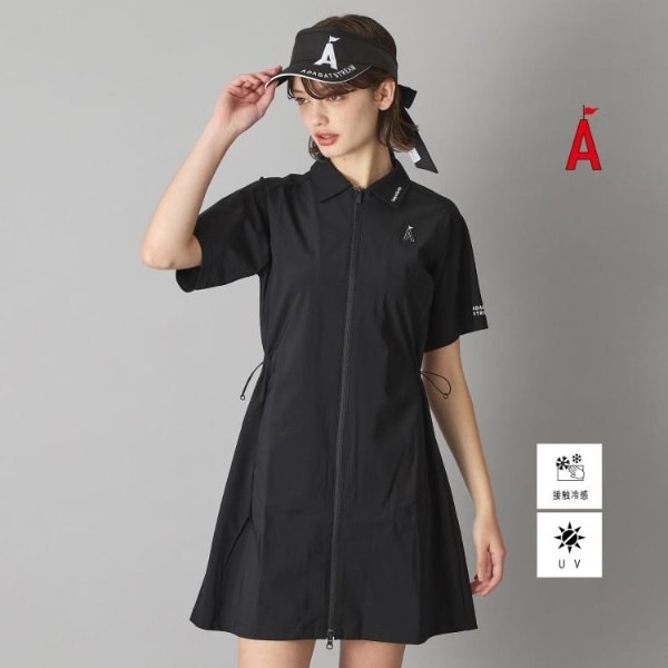アダバットストリーム（ADABAT STREAM）/UVカット接触冷感 クールタッチジップアップワンピース