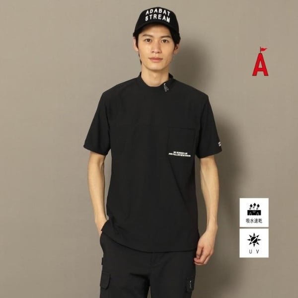 アダバットストリーム（ADABAT STREAM）/UVカット吸水速乾 モックネックポケットT