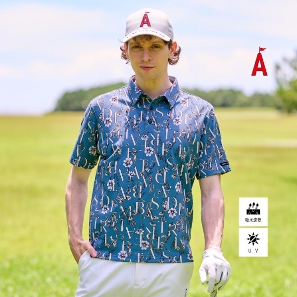 アダバットストリーム（ADABAT STREAM）/【吸水速乾UVカット】ボタニカルポロシャツ