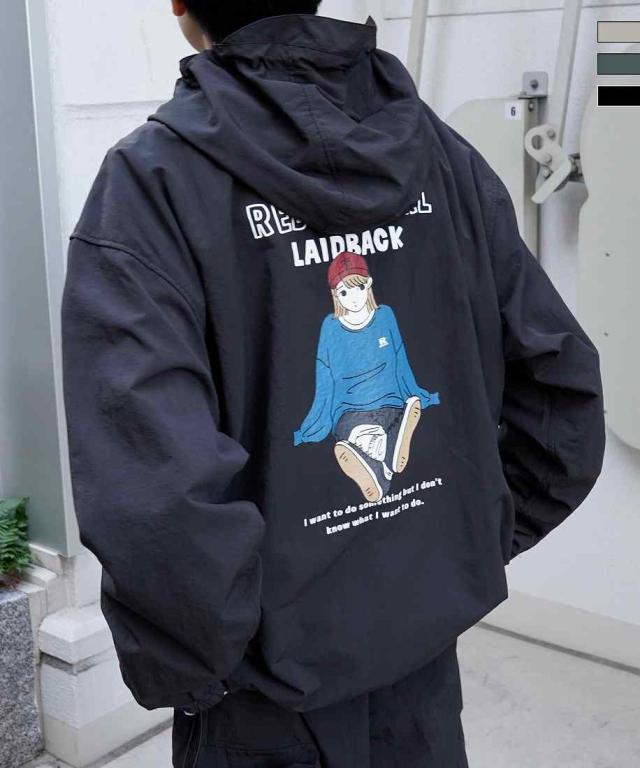 イルズ（ILLS）/ILL’S 【RED CAP GIRL】 ビッグシルエットフードナイロンブルゾン