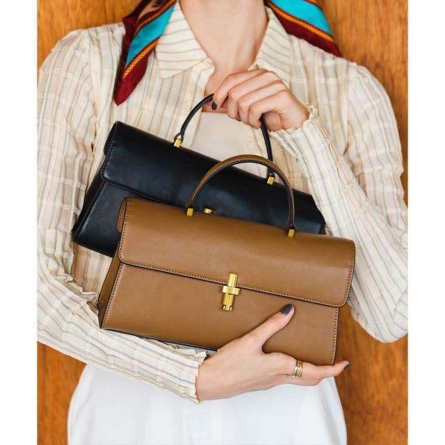 ラマージ（LA MARGE）/【LA MARGE】【本革】2WAY スクエア ハンド＆ショルダーバッグ