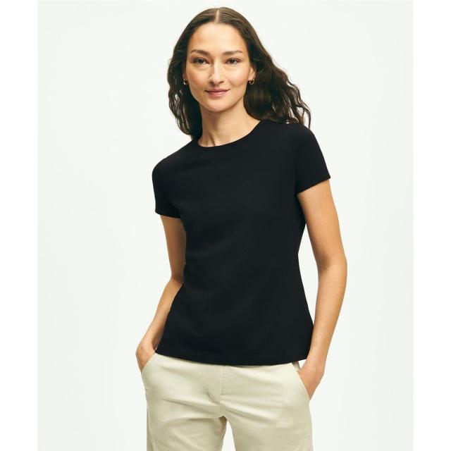 ブルックスブラザーズ（Brooks Brothers）/コットン/レーヨン ストレッチピケ Tシャツ