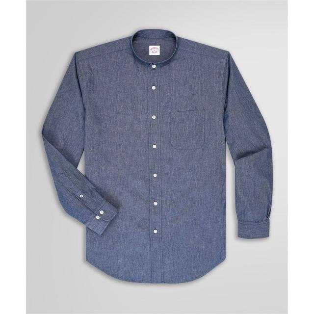 ブルックスブラザーズ（Brooks Brothers）/コットン　シャンブレー　バンドカラーシャツ