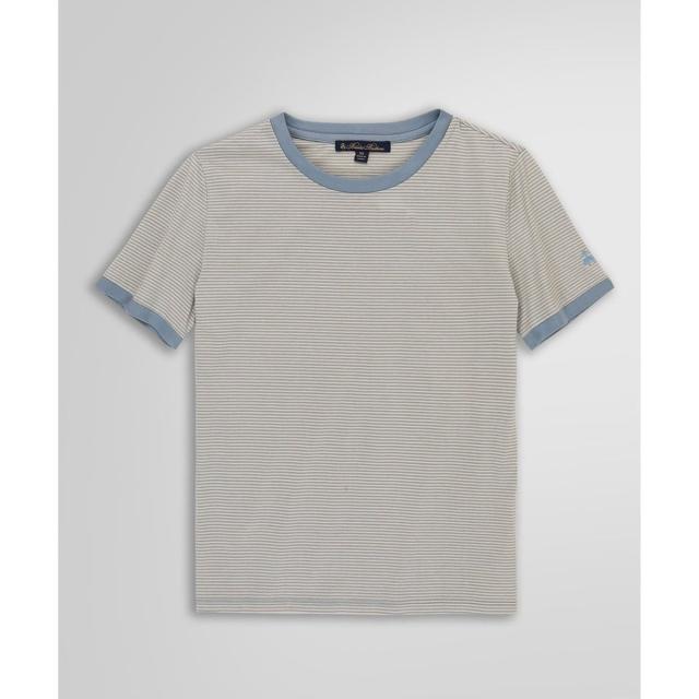 ブルックスブラザーズ（Brooks Brothers）/コットン ストライプ リンガーTシャツ