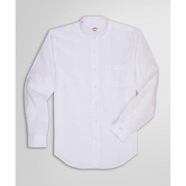 ブルックスブラザーズ（Brooks Brothers）/リネン バンドカラー カジュアルシャツ