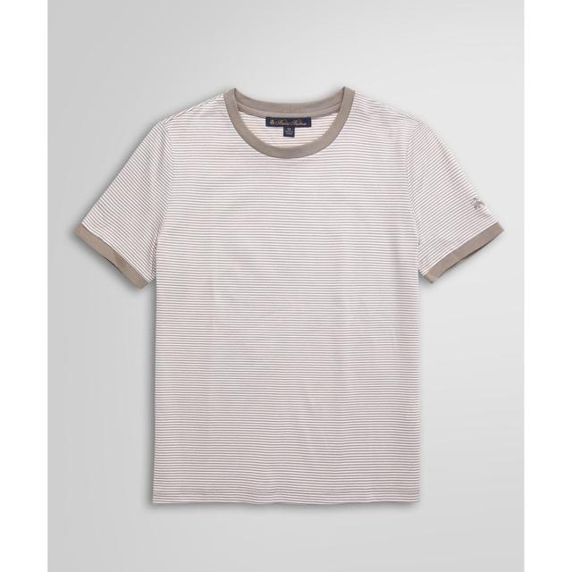 ブルックスブラザーズ（Brooks Brothers）/コットン ストライプ リンガーTシャツ