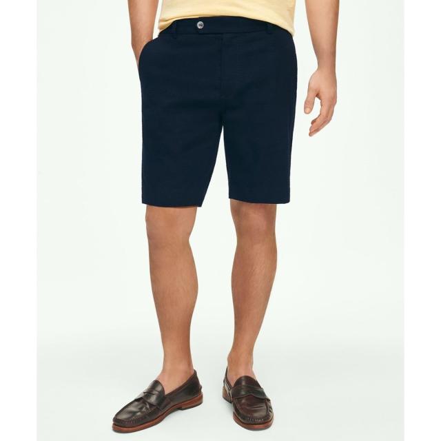 ブルックスブラザーズ（Brooks Brothers）/ストレッチコットン シアサッカー プレーンフロント ９inショーツ