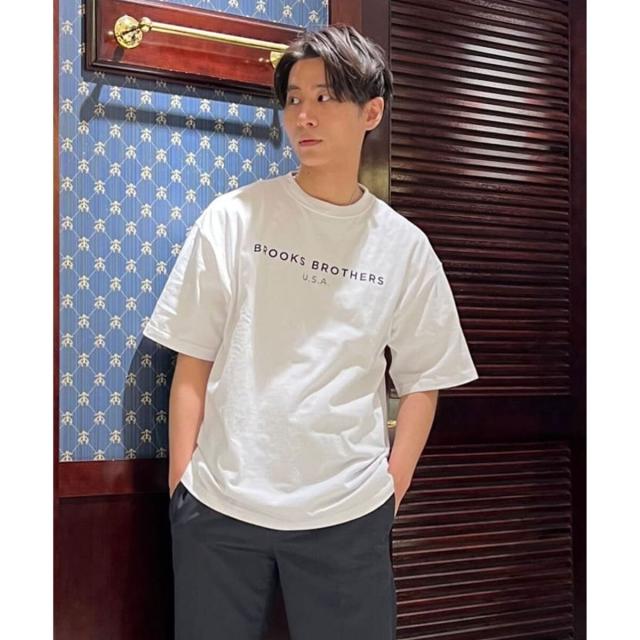 ブルックスブラザーズ（Brooks Brothers）/◆オンラインストア限定◆LOGO Series　コットン　ロゴプリント　クルーネック　Tシャツ