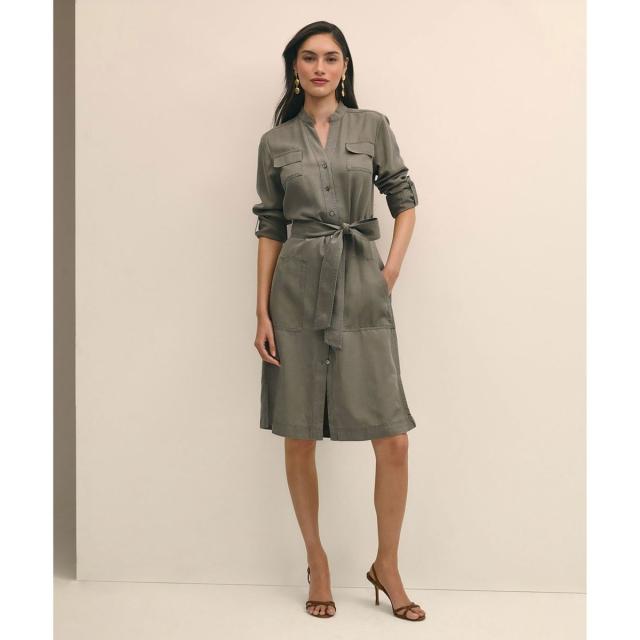 ブルックスブラザーズ（Brooks Brothers）/リヨセル ベルテッド ソフトユーティリティシャツドレス