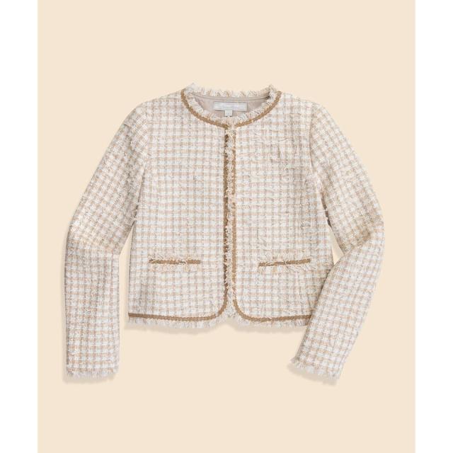 ブルックスブラザーズ（Brooks Brothers）/コットンブレンド ファンシーツイード ノーカラージャケット