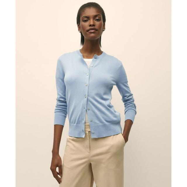 ブルックスブラザーズ（Brooks Brothers）/スーピマコットン クルーネック カーディガン