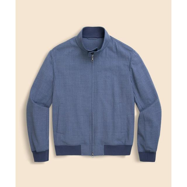 ブルックスブラザーズ（Brooks Brothers）/ポリエステル／ウール　シアサッカー　ボマージャケット