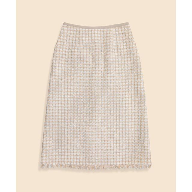 ブルックスブラザーズ（Brooks Brothers）/コットンブレンド ファンシーツイード ミディスカート