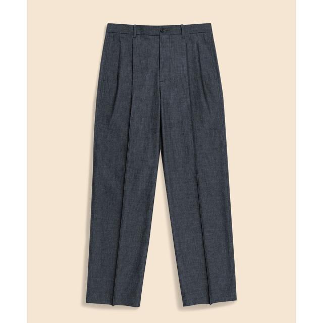 ブルックスブラザーズ（Brooks Brothers）/コットン　シャンブレー　プリーテッドパンツ　PLT