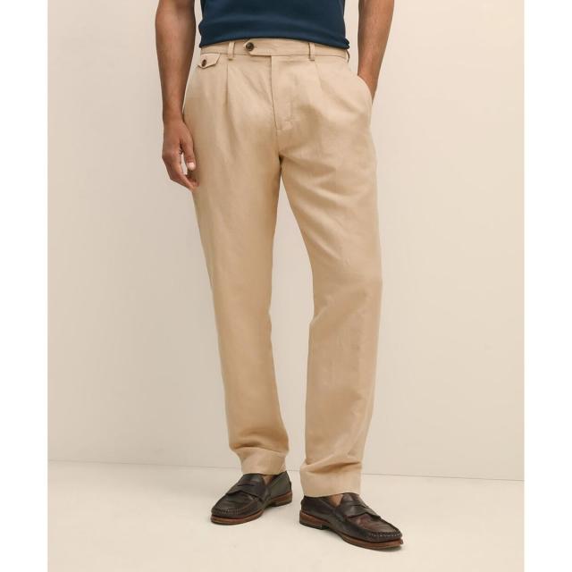 ブルックスブラザーズ（Brooks Brothers）/リネン／コットン　プリーテッド　ワイドパンツ　PLT