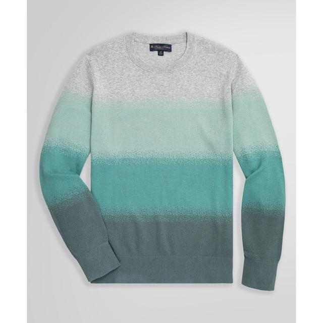 ブルックスブラザーズ（Brooks Brothers）/スーピマコットン　グラデーションストライプ　クルーネックセーター