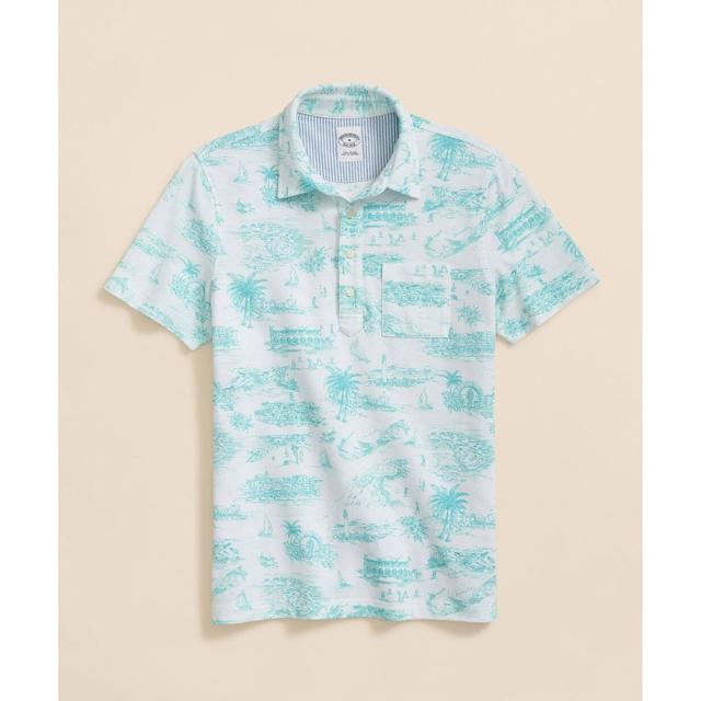 ブルックスブラザーズ（Brooks Brothers）/コットンピケ　バミューダプリント　ポロシャツ