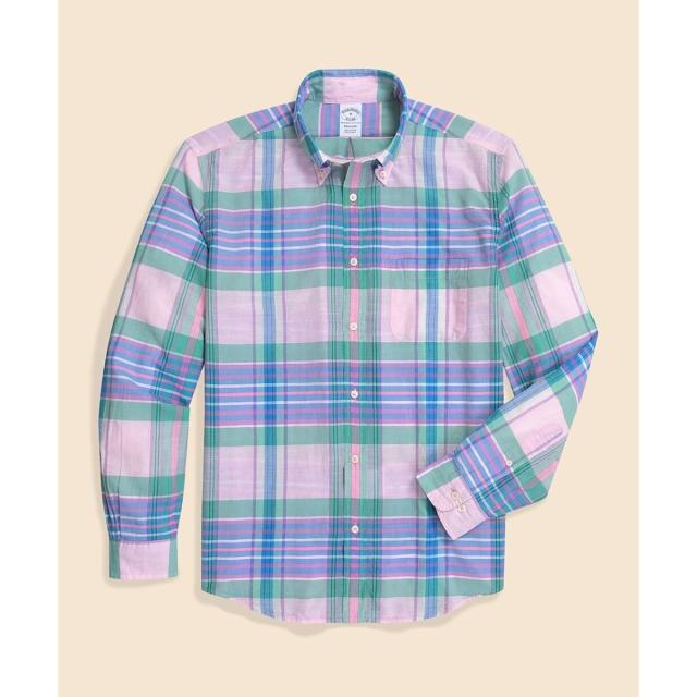 ブルックスブラザーズ（Brooks Brothers）/コットン　マドラスチェック　カジュアルシャツ　Regular Fit