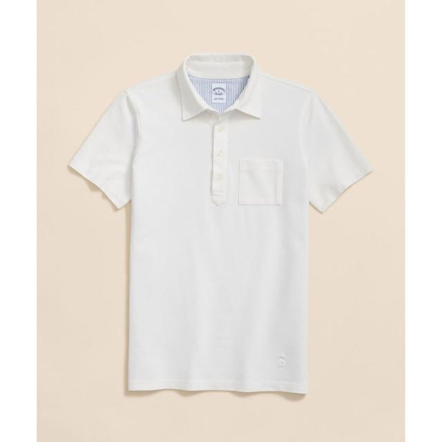 ブルックスブラザーズ（Brooks Brothers）/コットンピケジャージー　GFロゴ　ガーメントダイ　ポロシャツ