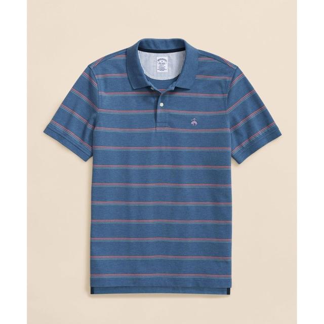ブルックスブラザーズ（Brooks Brothers）/スーピマコットンストレッチ　ピケ　GFロゴ　トリプルストライプ　ポロシャツ　Slim Fit
