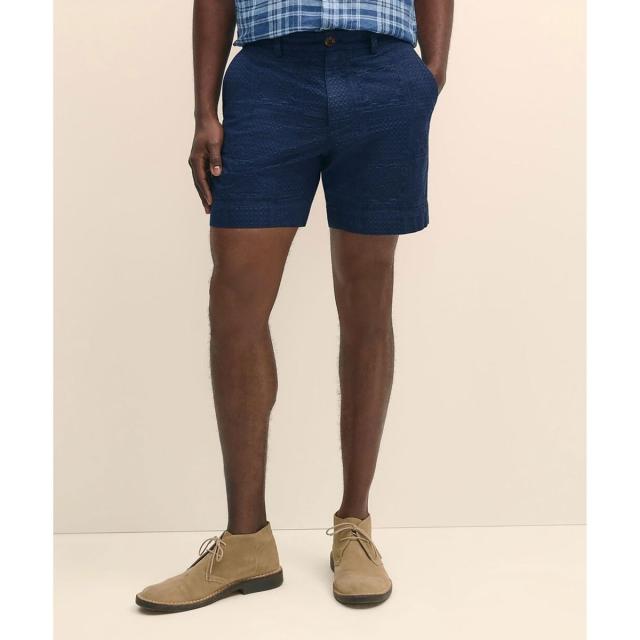 ブルックスブラザーズ（Brooks Brothers）/コットン　ペイズリー　プレーンフロント　7inショーツ