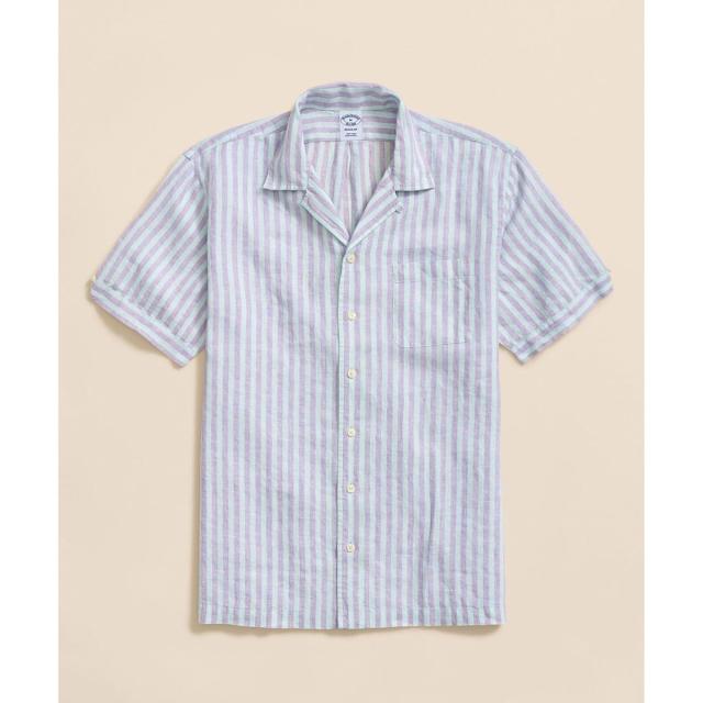 ブルックスブラザーズ（Brooks Brothers）/アイリッシュリネン　ストライプ　キャンプシャツ　Regular Fit