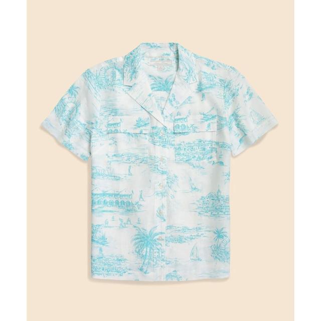 ブルックスブラザーズ（Brooks Brothers）/リネン　トワルドジュイ　ショートスリーブシャツ