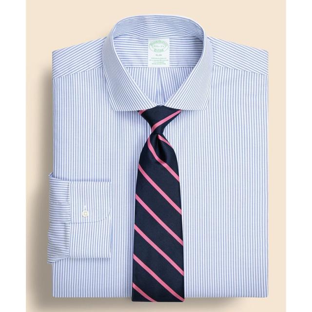 ブルックスブラザーズ（Brooks Brothers）/スーピマコットンストレッチ ロイヤルオックスフォード ストライプ ドレスシャツ Slim Fit
