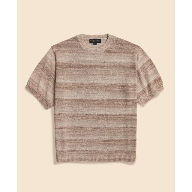 ブルックスブラザーズ（Brooks Brothers）/コットンブレンド　グラデーション　ショートスリーブ　クルーネックセーター