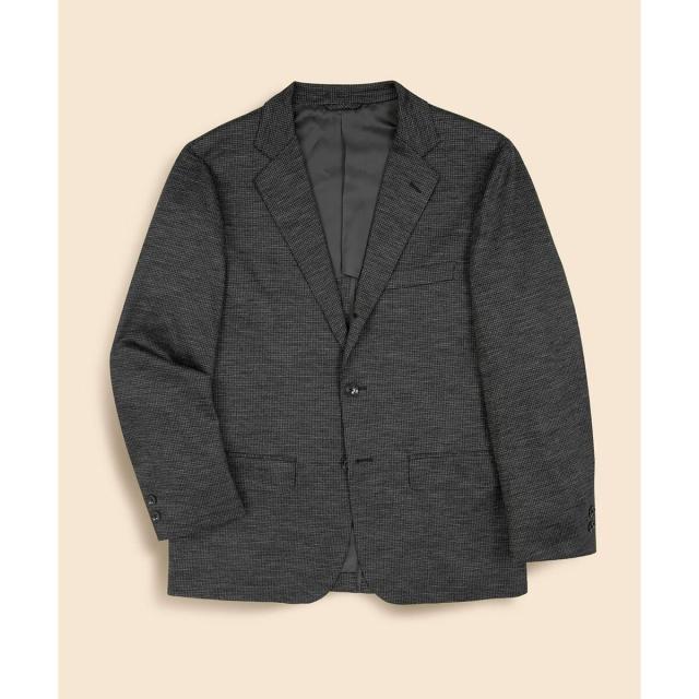 ブルックスブラザーズ（Brooks Brothers）/ウール　ニット　ハウンドトゥース　段返り３釦サックジャケット　Slim