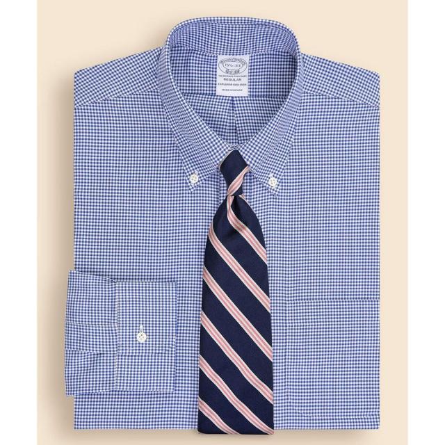 ブルックスブラザーズ（Brooks Brothers）/Brooks Brothers Explorer　コットンブレンド　ギンガムチェック　ドレスシャツ