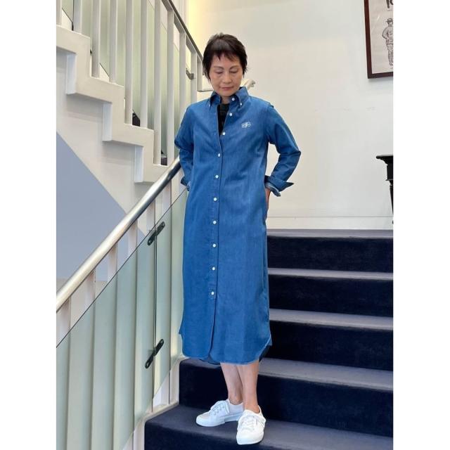 ブルックスブラザーズ（Brooks Brothers）/【Double B Collection】 コットン　ライトウェイトデニム　BBロゴ　ボタンダウンシ