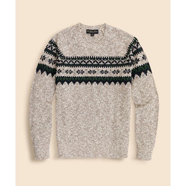 ブルックスブラザーズ（Brooks Brothers）/コットン　フェアアイル　クルーネックセーター