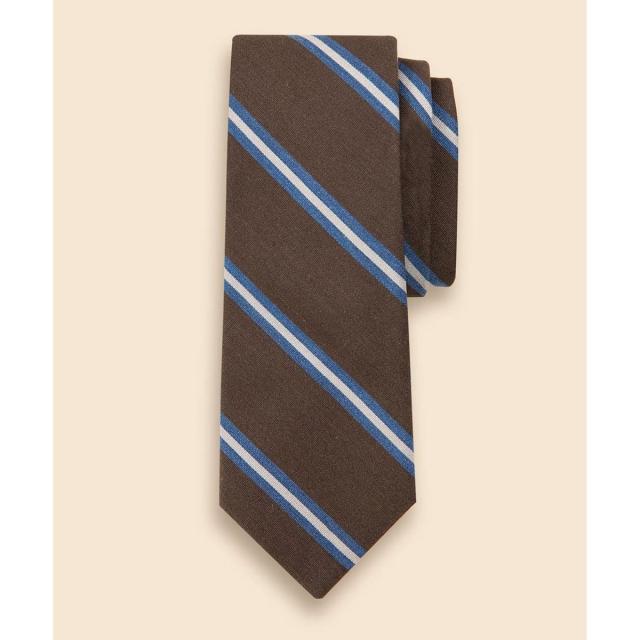 ブルックスブラザーズ（Brooks Brothers）/タッサーシルク／コットン　BB#2ストライプタイ