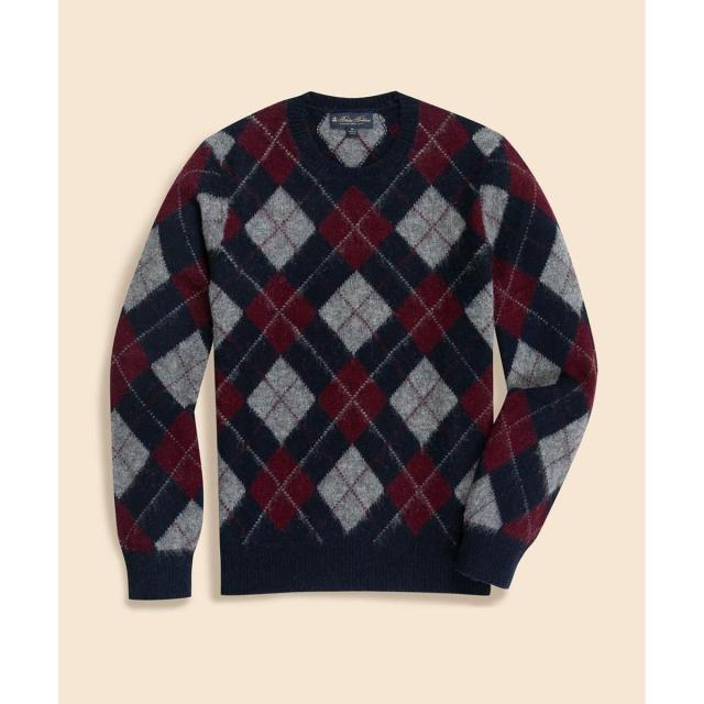 ブルックスブラザーズ（Brooks Brothers）/ブラッシュドウール　アーガイル　クルーネックセーター