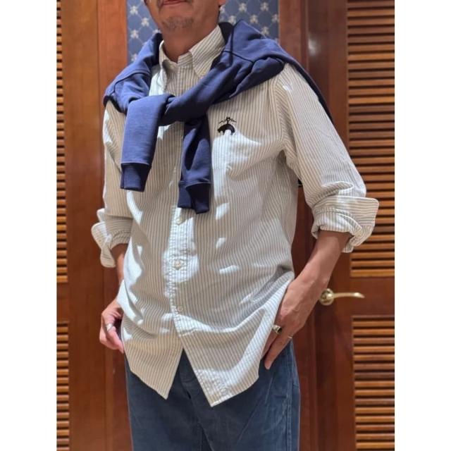 ブルックスブラザーズ（Brooks Brothers）/◆オンラインストア限定◆ コットンオックスフォード　ビッグGFロゴ　オルタネイトストライ…