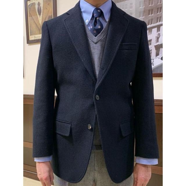 ブルックスブラザーズ（Brooks Brothers）/ハリスツイード　ヘリンボーン　段返り３釦サックジャケット　Traditional