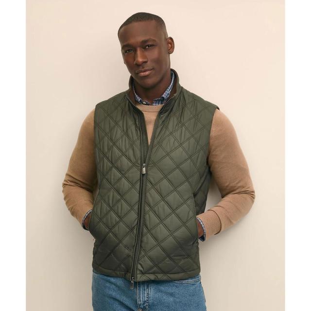 ブルックスブラザーズ（Brooks Brothers）/ポリエステル　モックネック　キルティングベスト