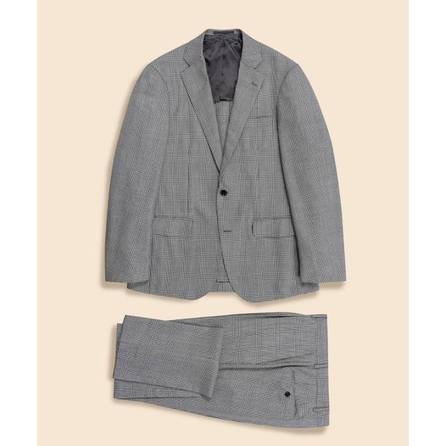 ブルックスブラザーズ（Brooks Brothers）/ウール　グレンプラッド　シングル２釦　アンコンスーツ　Classic　Made by RING JA