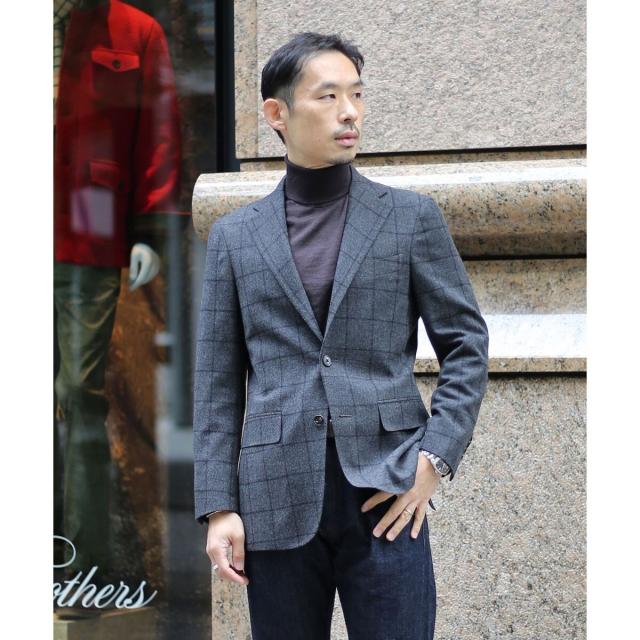 ブルックスブラザーズ（Brooks Brothers）/ウールブレンド　ウィンドウペイン　段返り３釦ジャケット　TOKYO model
