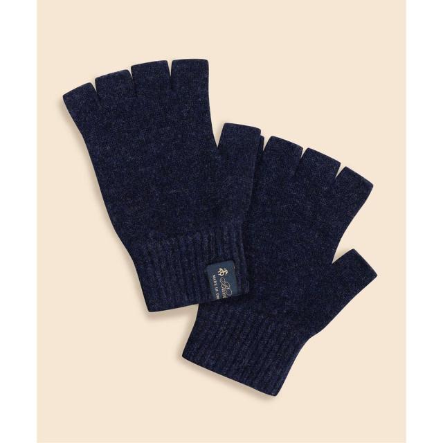 ブルックスブラザーズ（Brooks Brothers）/ラムズウール　フィンガーレスグローブ　Made in UK