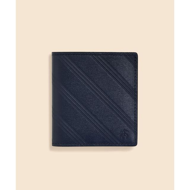 ブルックスブラザーズ（Brooks Brothers）/カウレザー　BB#1ストライプ　2フォールドウォレット