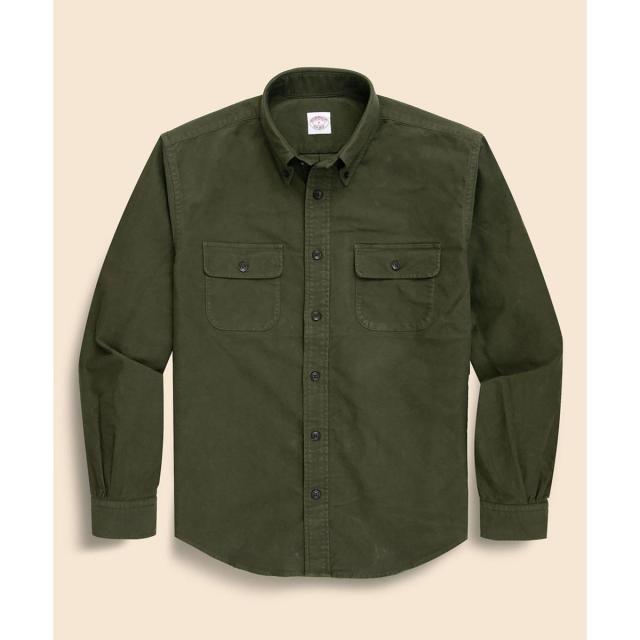 【NEW】ブルックスブラザーズ（Brooks Brothers）/コットン　シャモアクロス　ダブルポケット　カジュアルシャツ　Traditional Fit