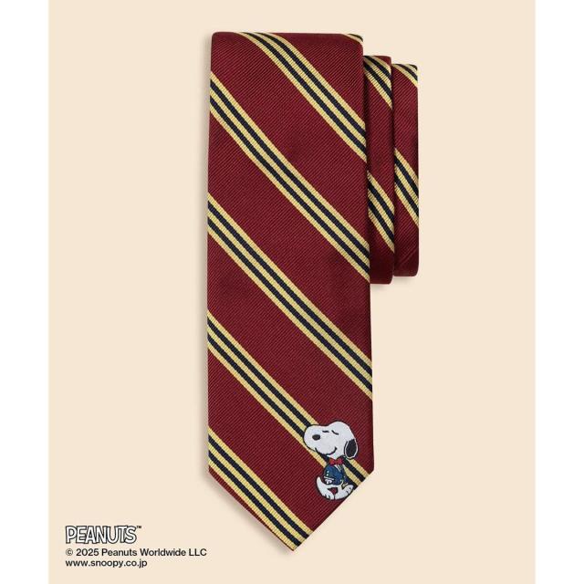 【NEW】ブルックスブラザーズ（Brooks Brothers）/Brooks Brothers × PEANUTS　シルク　スヌーピー＆ウッドストックエンブロイダリ